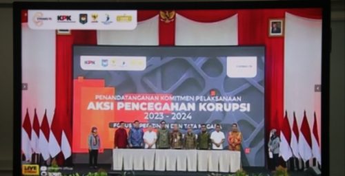 Pemkab Bogor Tandatangani Komitmen Aksi Pencegahan Korupsi 2023-2024